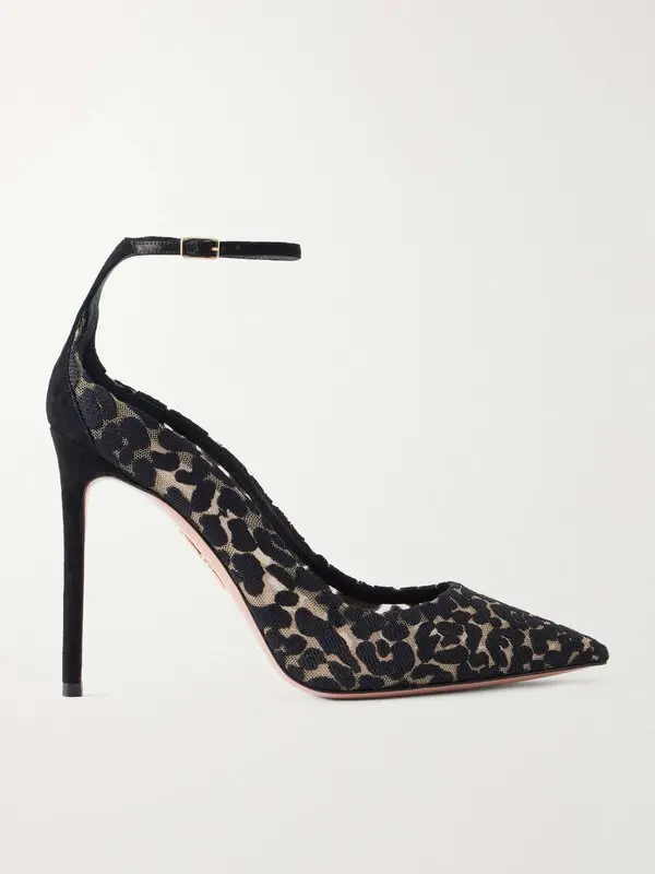 AQUAZZURA Panthera 105 Leopard-print Leather Pumps