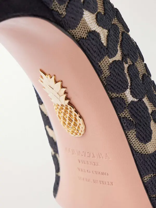 AQUAZZURA Panthera 105 Leopard-print Leather Pumps