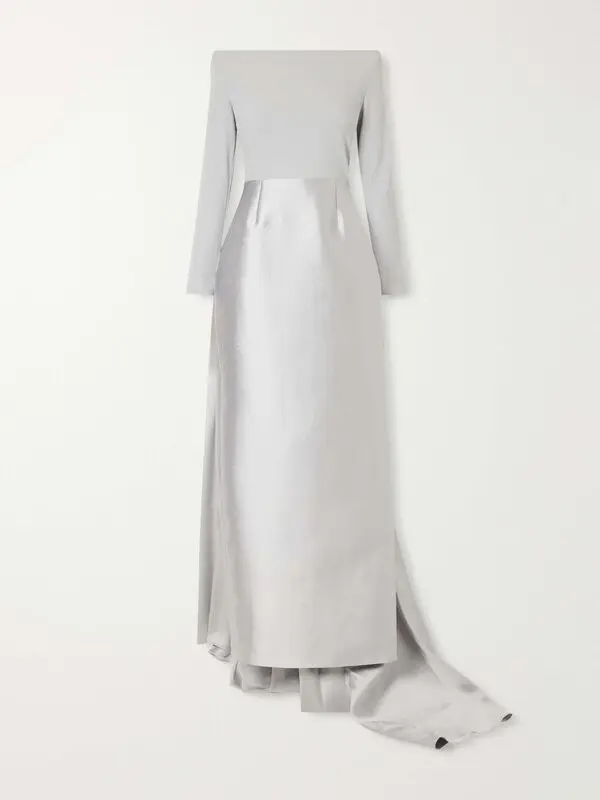 Solace London Winslow Off-the-shoulder Crepe Gown