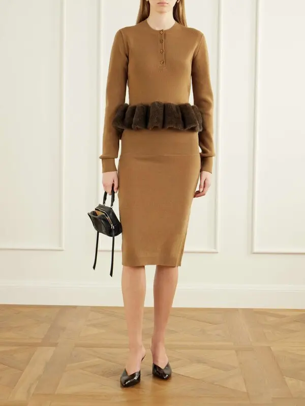 Stella McCartney Wool Midi Skirt