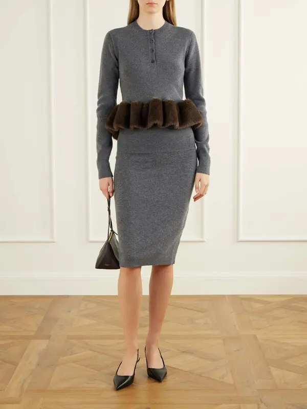 Stella McCartney Wool Midi Skirt