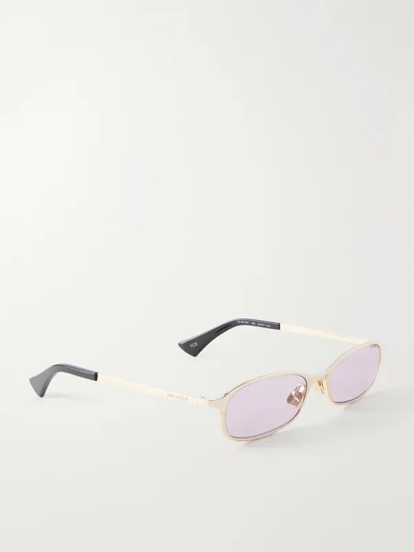 Saint Laurent Sl 934 Mia Round-frame Sunglasses - Gold