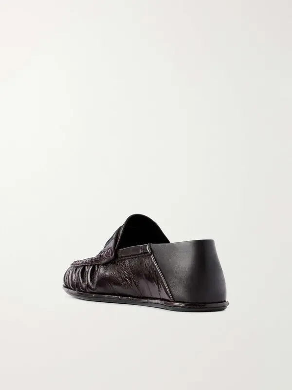 Saint Laurent Logo-embellished Leather Penny Loafers