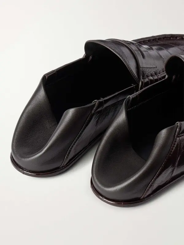 Saint Laurent Logo-embellished Leather Penny Loafers