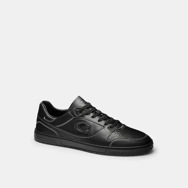 COACH Soft Soho Leather Lace-up Sneakers - Black