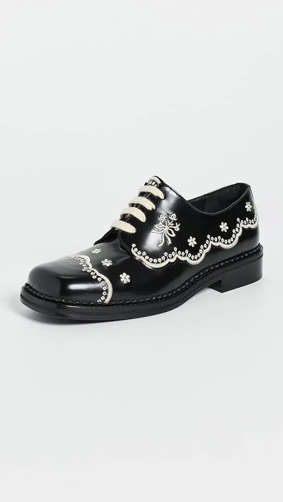 Simone Rocha Floral Lace Brogues
