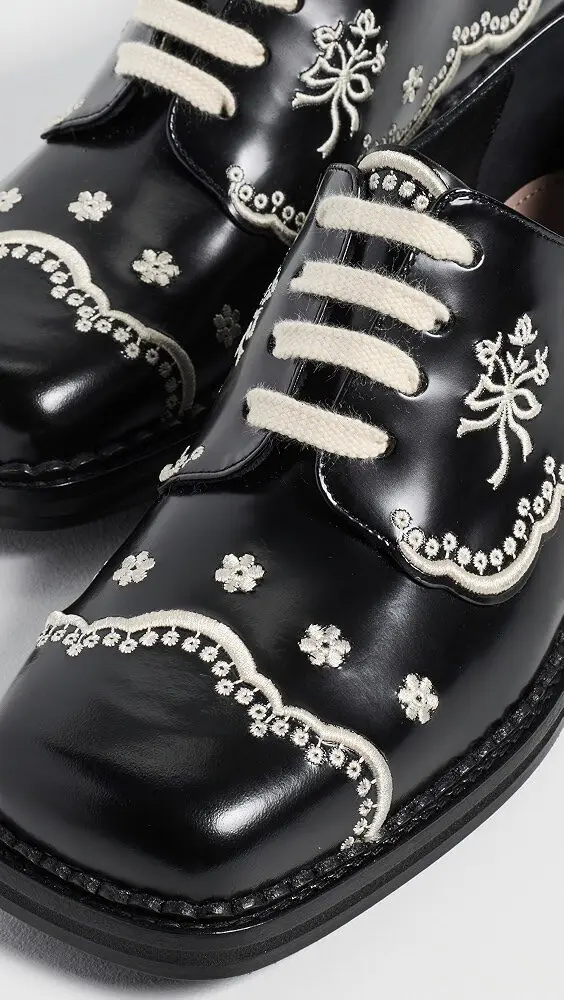 Simone Rocha Floral Lace Brogues