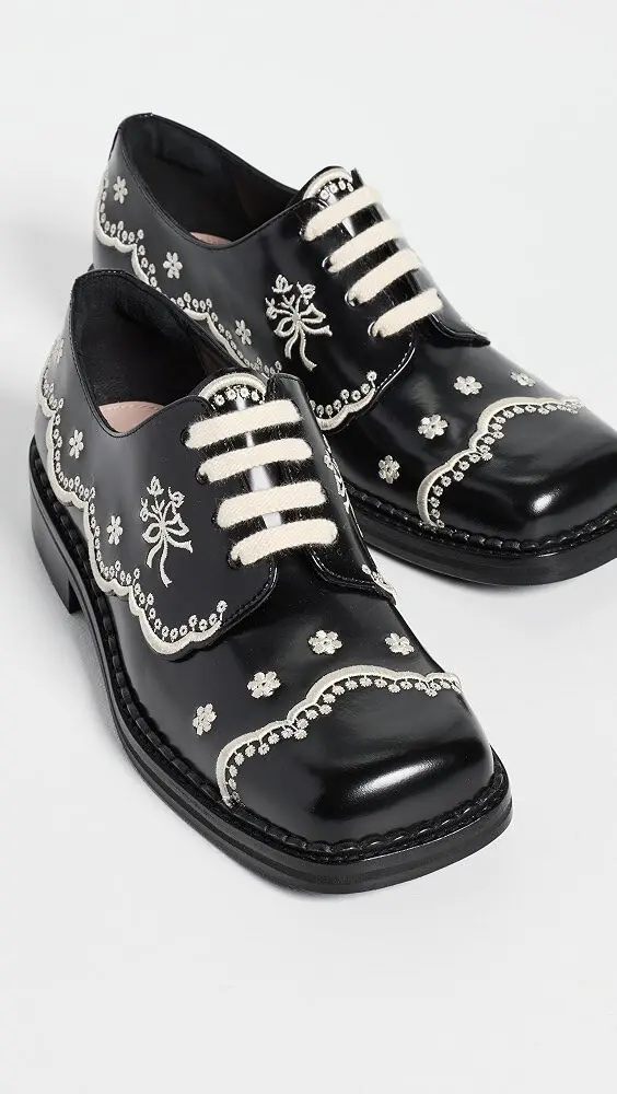 Simone Rocha Floral Lace Brogues