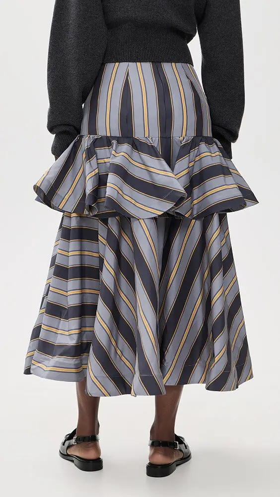 Zimmermann Valiant Peplum Midi Skirt