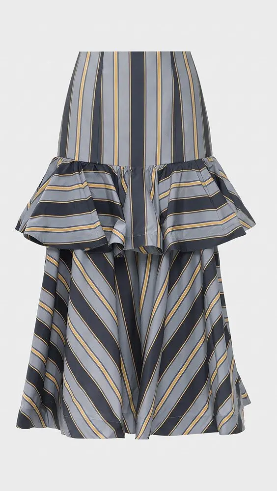 Zimmermann Valiant Peplum Midi Skirt