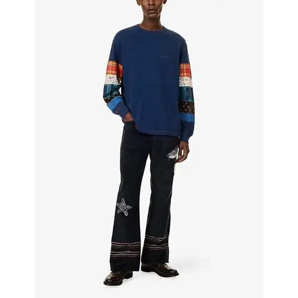 KHOKI Patch Long-sleeve Cotton Top