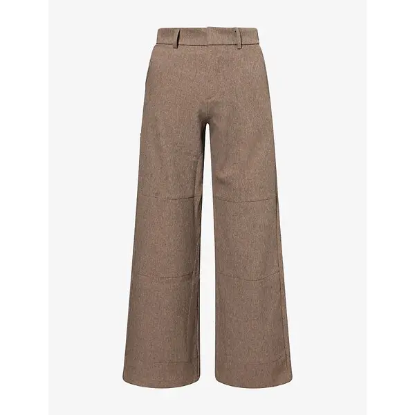 BASKETCASE Dagger Wide-leg Woven Trousers