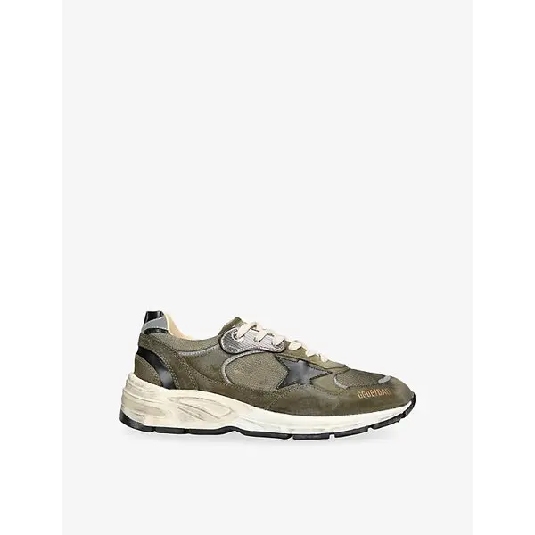 GOLDEN GOOSE Running Dad 3587 Suede Trainers - Khaki