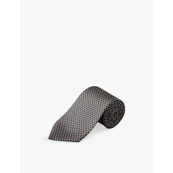 Eton Geometric-print Silk Tie