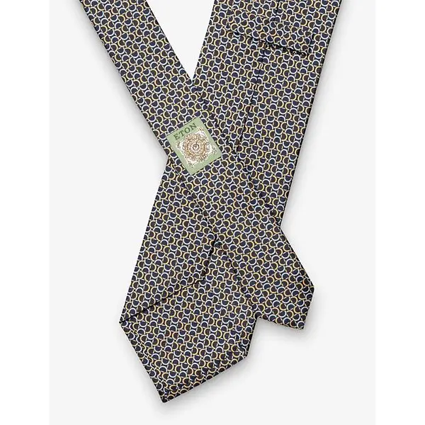 Eton Geometric-print Silk Tie