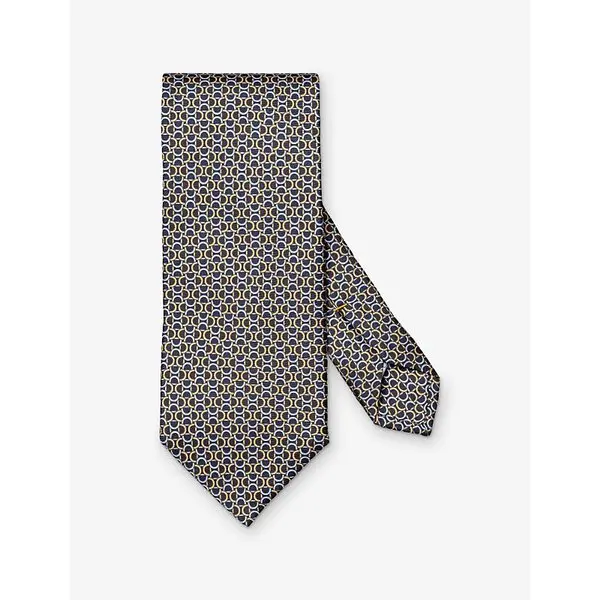 Eton Geometric-print Silk Tie