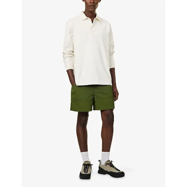 The North Face Red Box Rugby Long-sleeve Cotton-stretch Shirt