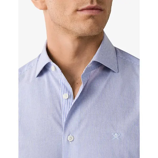 HACKETT Bengal Tailored-fit Stretch-cotton Shirt Xxl