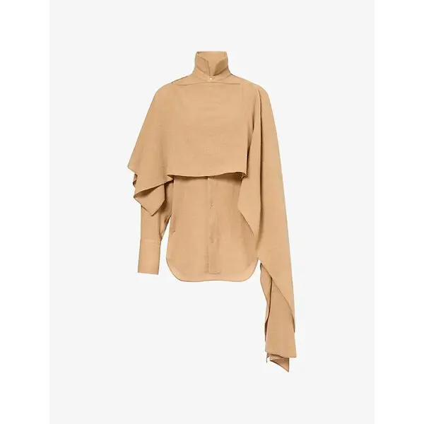 DARKPARK Georgia Detachable Scarf Cashmere And Wool Shirt