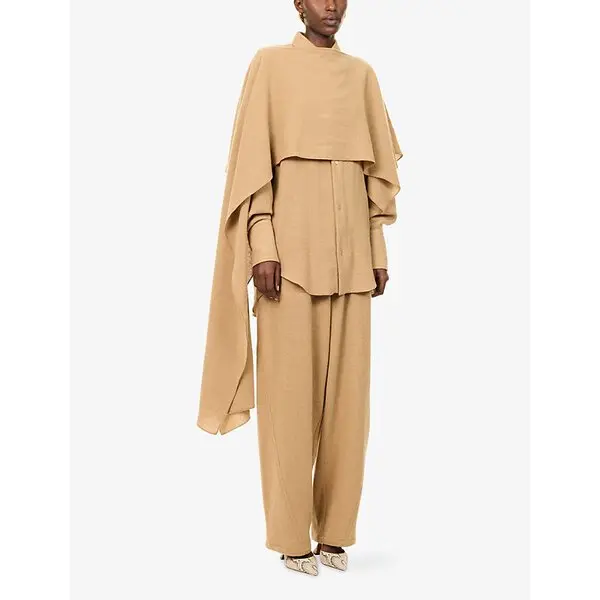 DARKPARK Georgia Detachable Scarf Cashmere And Wool Shirt