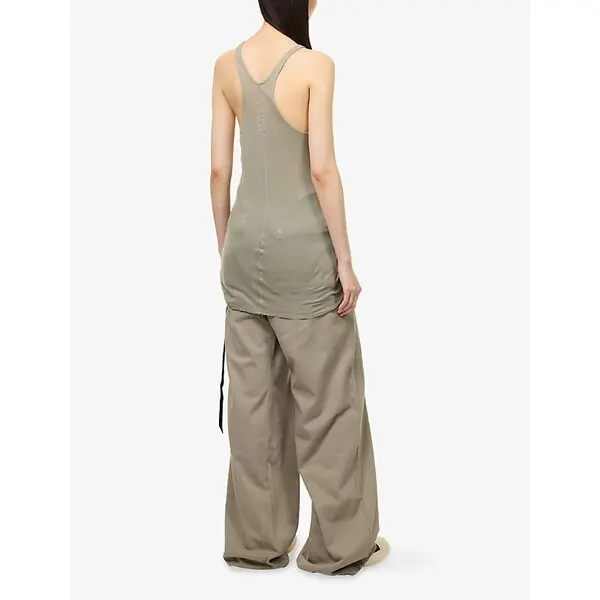Rick Owens Racerback Cotton Tank Top - Mineral