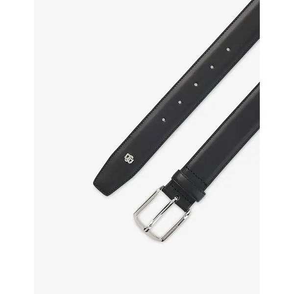 BOSS Engraved-buckle Leather Belt