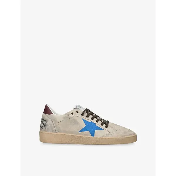 GOLDEN GOOSE Ballstar 15986 Suede Trainers - Beige Comb