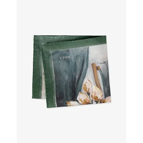 Eton Painting Silk Oxford Pocket Square