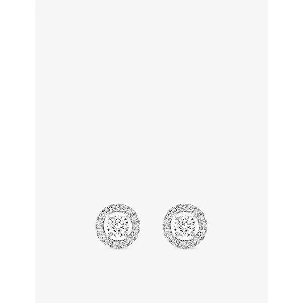 Messika Joy 0.10ct Diamond And Gold Stud Earrings - White