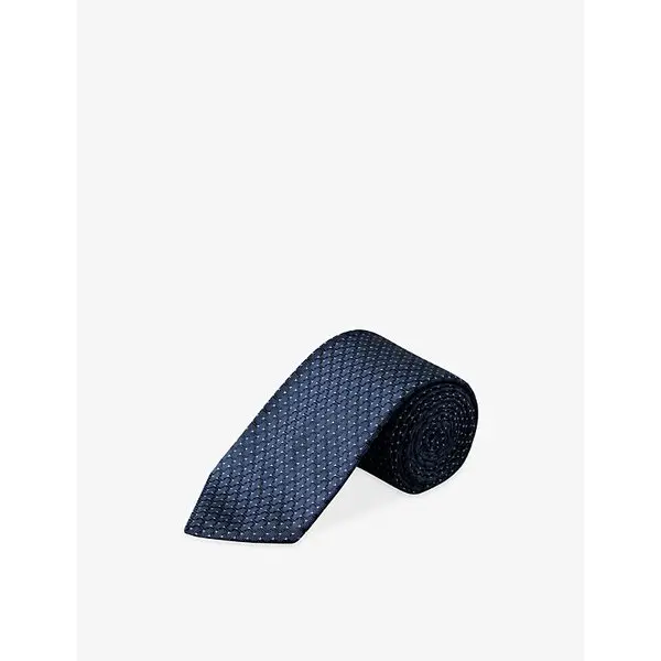 Eton Geometric Woven Silk Tie
