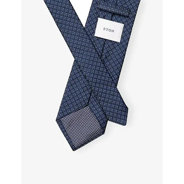 Eton Geometric Woven Silk Tie