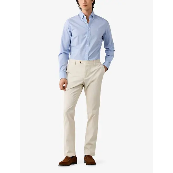 HACKETT Gingham Tailored-fit Stretch-cotton Shirt