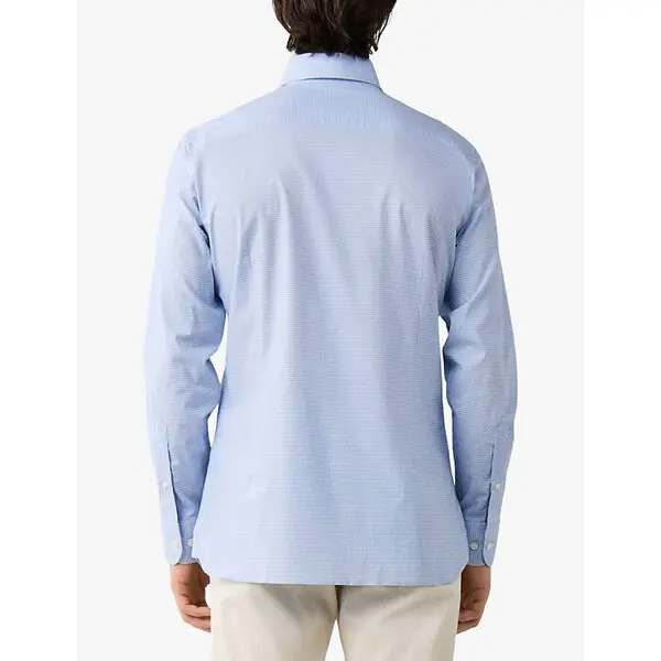 HACKETT Gingham Tailored-fit Stretch-cotton Shirt