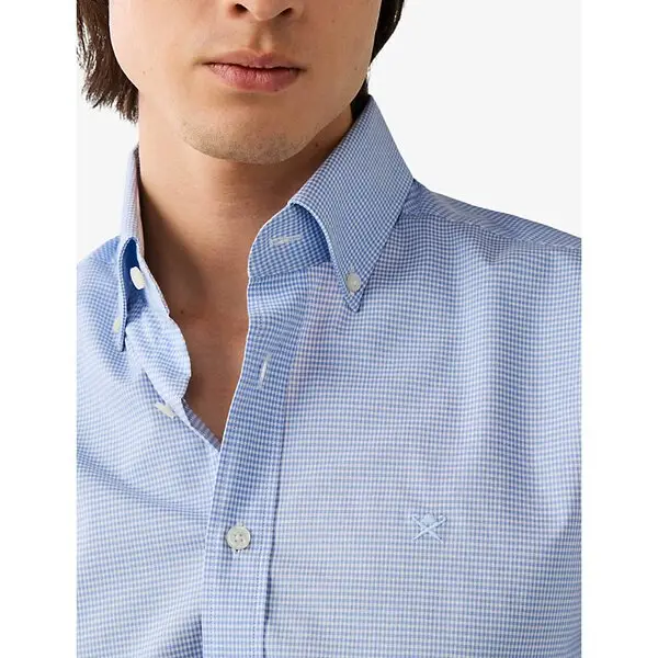 HACKETT Gingham Tailored-fit Stretch-cotton Shirt