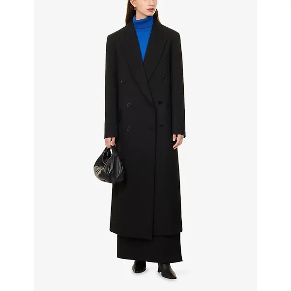 THE FRANKIE SHOP Skye Double-breasted Woven Coat