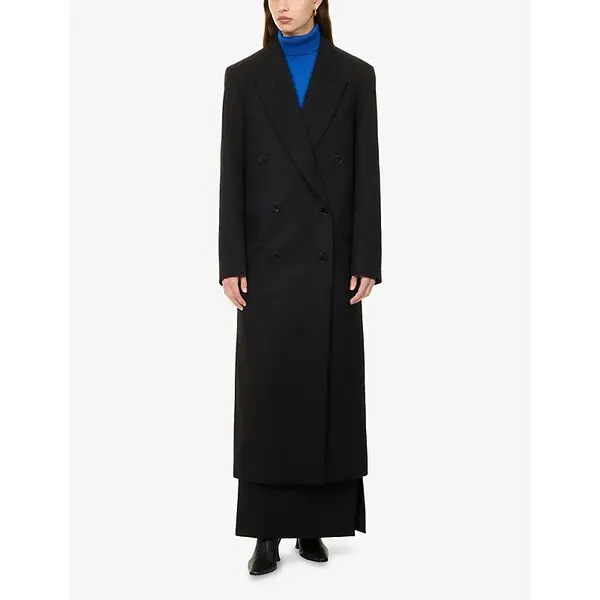 THE FRANKIE SHOP Skye Double-breasted Woven Coat