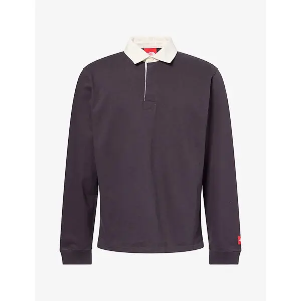The North Face Red Box Rugby Long-sleeve Cotton-stretch Shirt - Obsidian