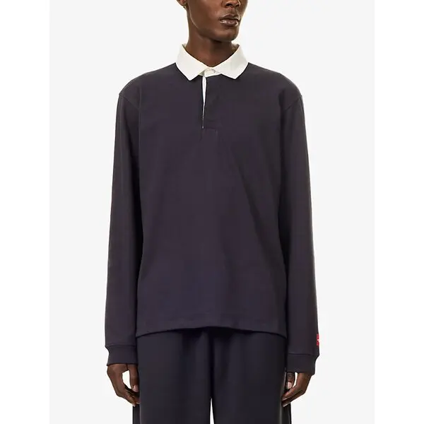 The North Face Red Box Rugby Long-sleeve Cotton-stretch Shirt - Obsidian