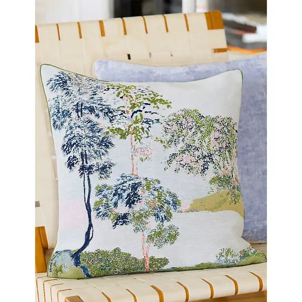 YVES DELORME Lande Cotton-blend Cushion Cover