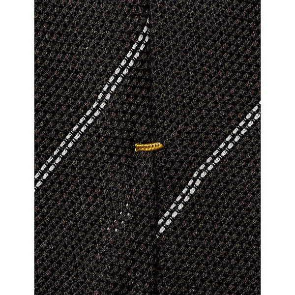 Eton Striped Woven Silk Tie