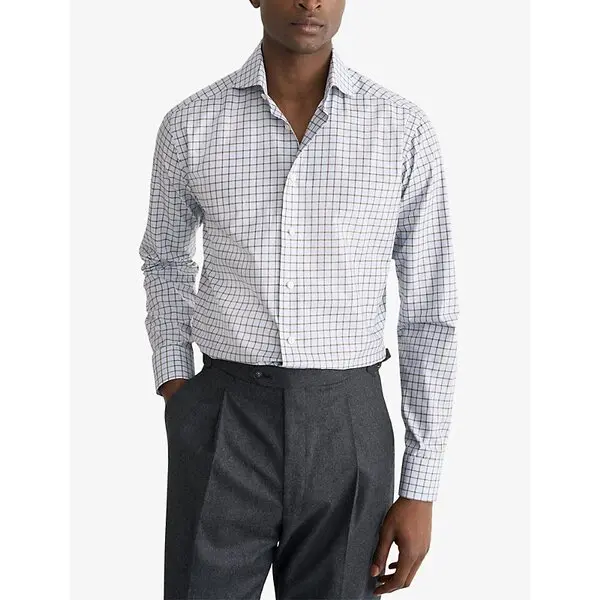 Eton Checked Slim-fit Cotton-twill Shirt