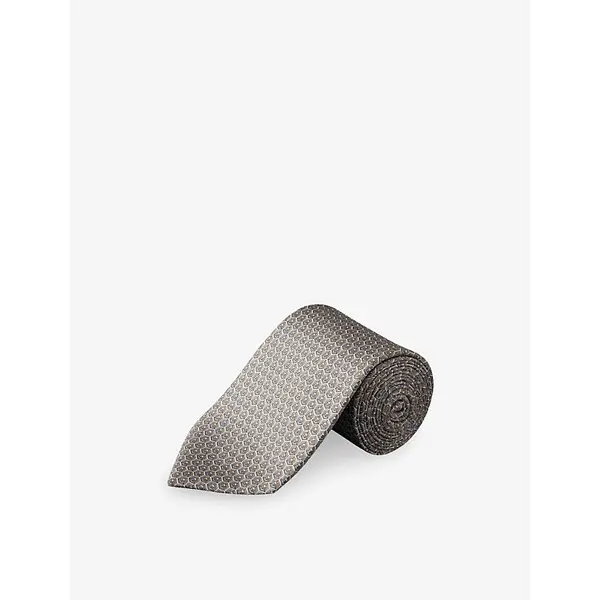 Eton Geometric-print Silk Tie