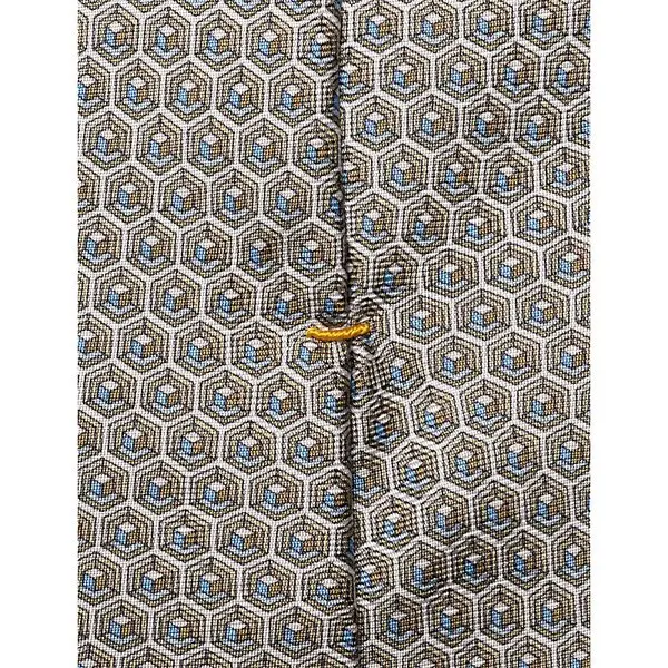 Eton Geometric-print Silk Tie