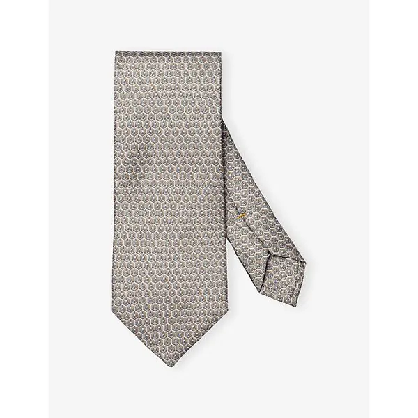 Eton Geometric-print Silk Tie