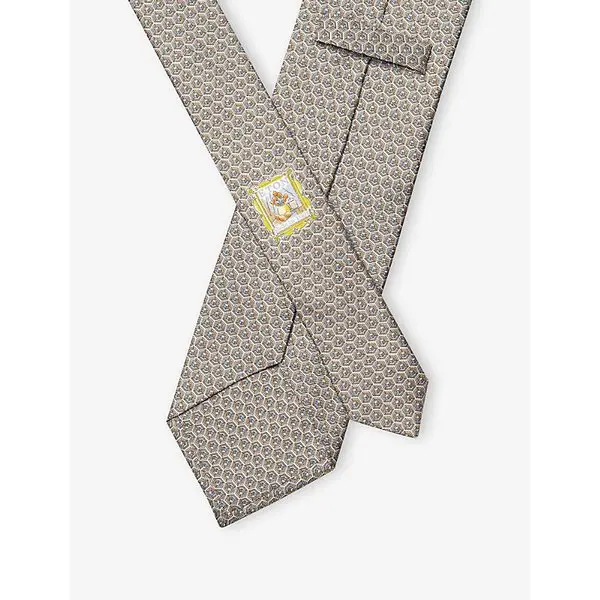 Eton Geometric-print Silk Tie