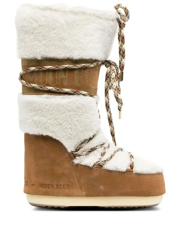 Moon Boot Lab69 Icon Shearling Boots - Brown