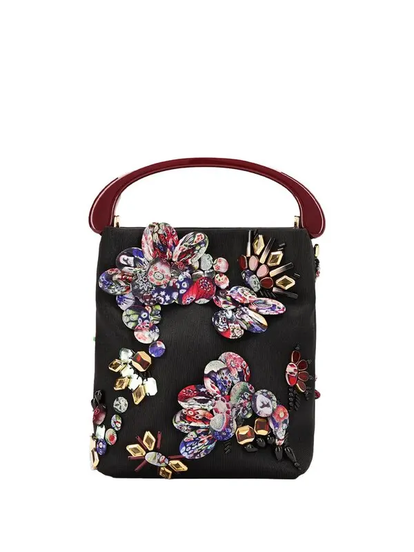 Dries Van Noten Micro Bag With Embroidery And Resin Handle