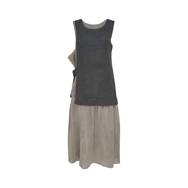 Y’s Ko-combination Sleeveless Dress