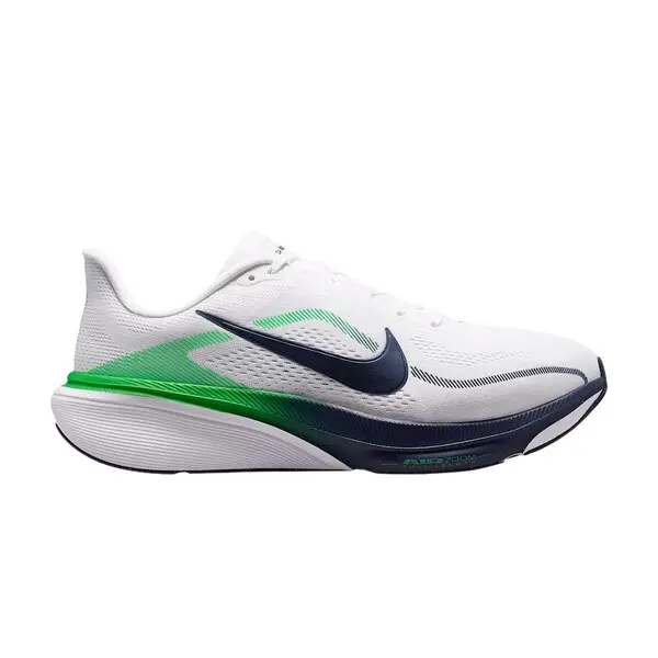 Nike Pegasus 42 Wide Green Spark Midnight Navy - White