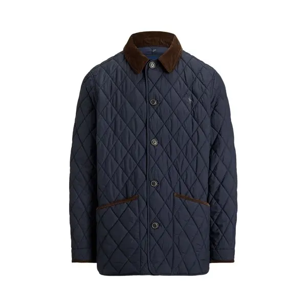 Polo Ralph Lauren Poly Quilted Beaton Barn Jacket 'college Navy